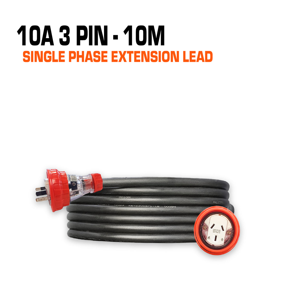 10 Amp Single Phase Extension Lead 3 Flat Pin - 10M – EVENTPOWER EQUIPMENT