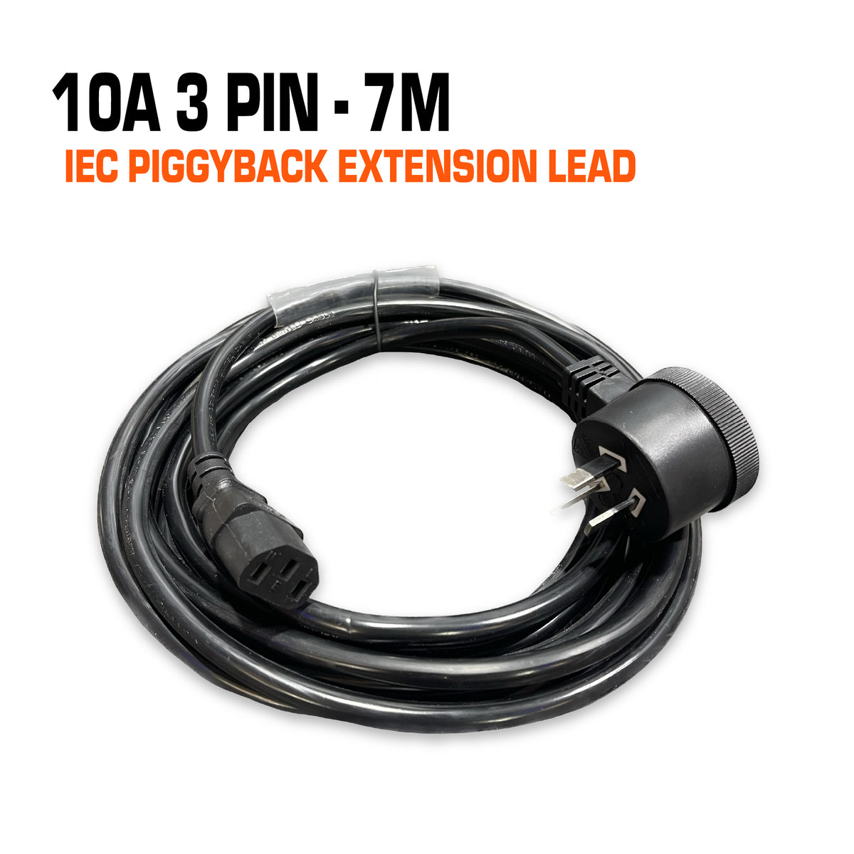 10 Amp IEC Socket and Piggyback Extension Lead - 7M – EVENTPOWER EQUIPMENT