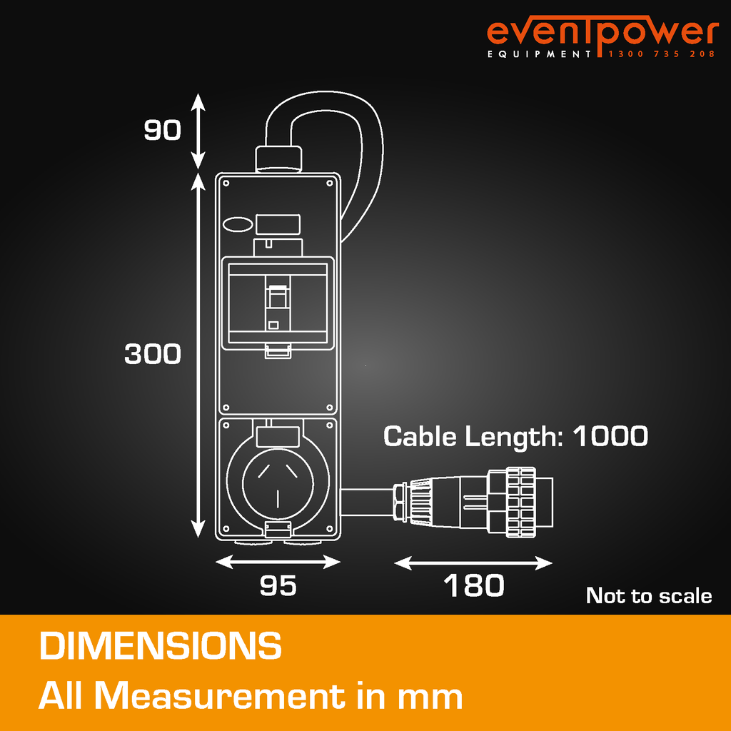 32A 3 Phase to 15A Flat Pin Single Phase – EVENTPOWER EQUIPMENT