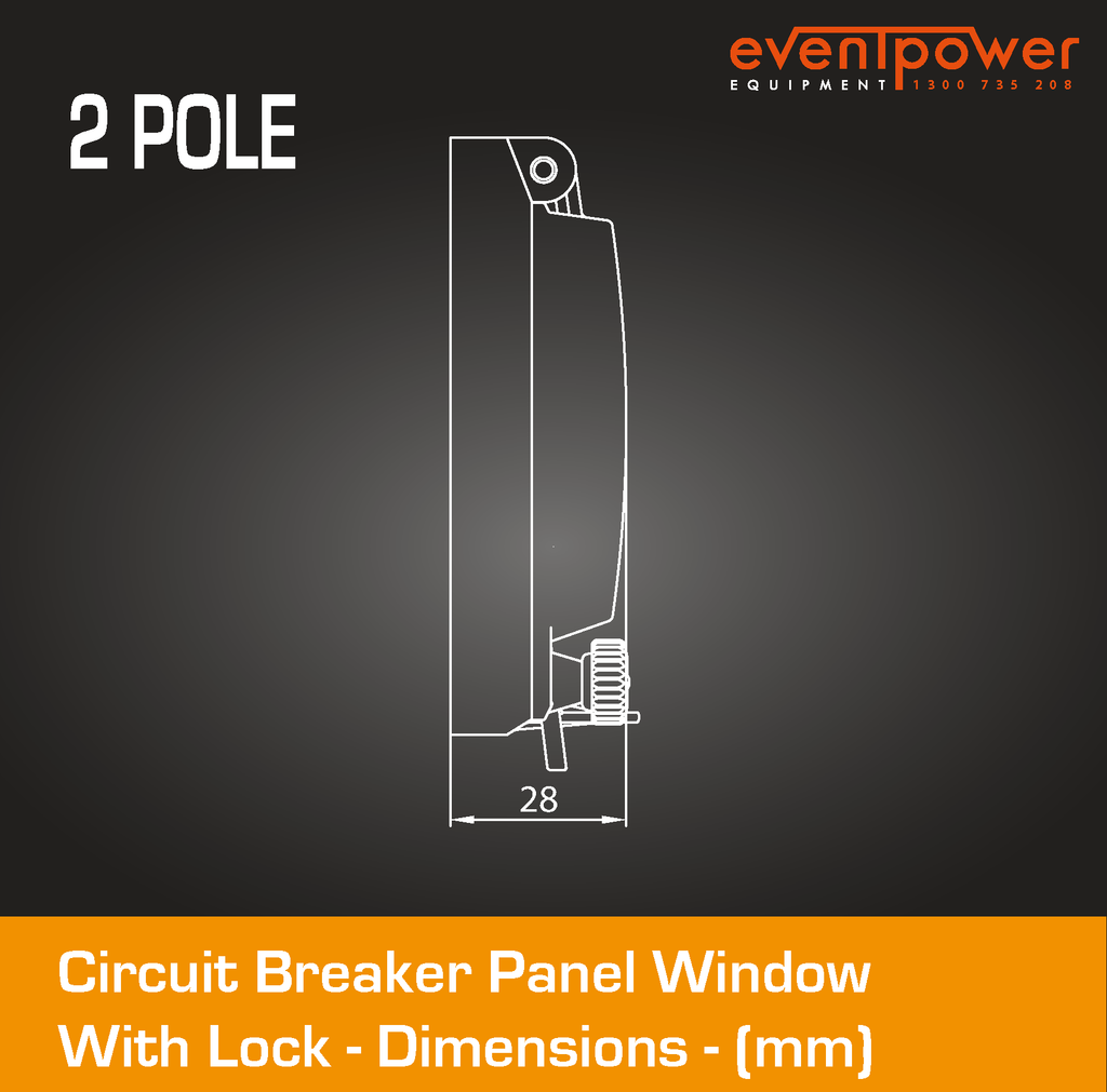 2 Pole Panel window with lock – EVENTPOWER EQUIPMENT
