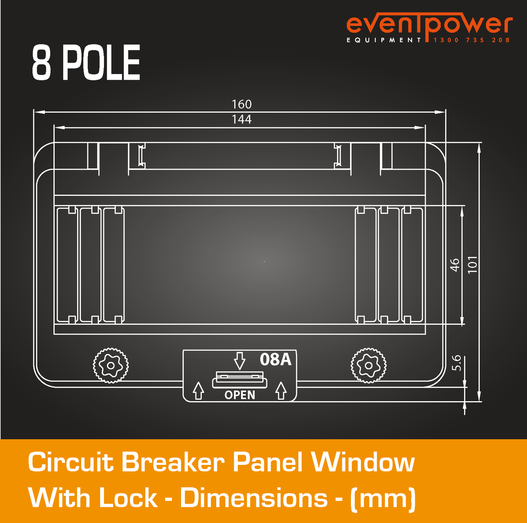8 Pole Panel window cover with lock – EVENTPOWER EQUIPMENT
