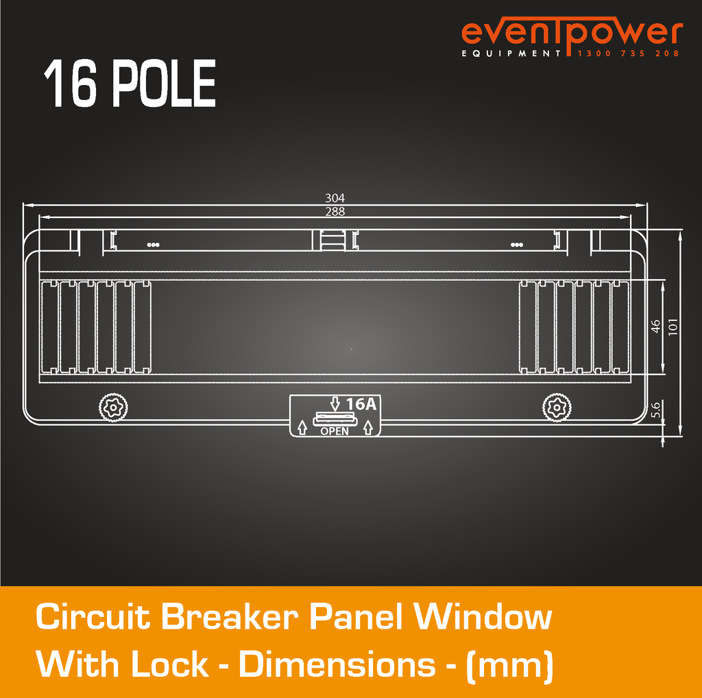 16 Pole Panel window cover with lock – EVENTPOWER EQUIPMENT