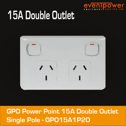 GPO Power point double 15A single pole – EVENTPOWER EQUIPMENT