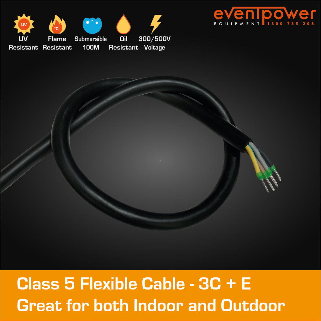 32A 10M three phase Extension Lead 4 Pin ( 3C + E ) – EVENTPOWER EQUIPMENT