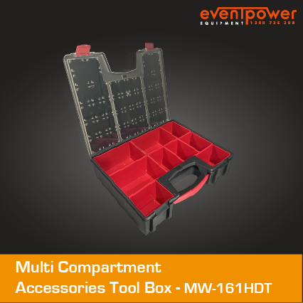 Organiser storage accessories tool box with compartments – EVENTPOWER ...