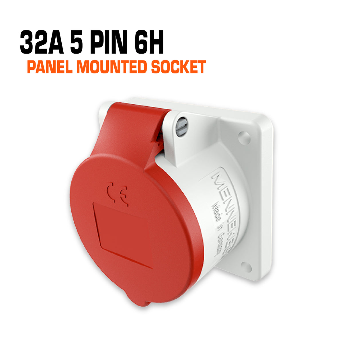 MENNEKES 32A Panel Mounted Socket 5 PIN IP44 – EVENTPOWER EQUIPMENT