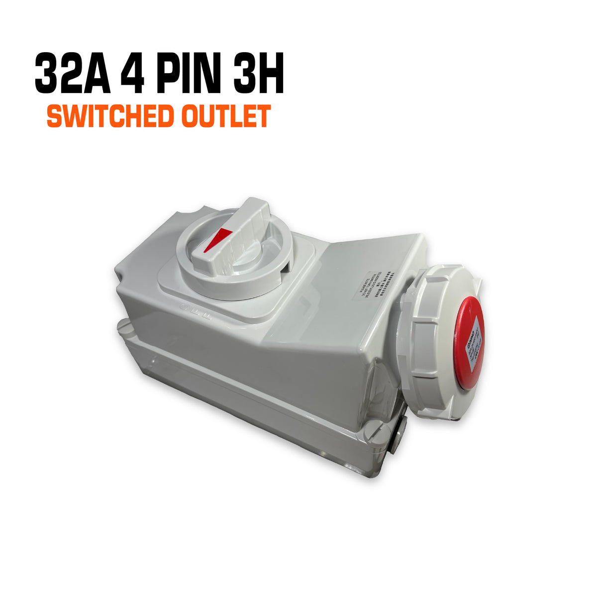 QIXING IP67 Interlocked Switched Socket Outlet - 32A 4 Pin Reefer QX57 ...