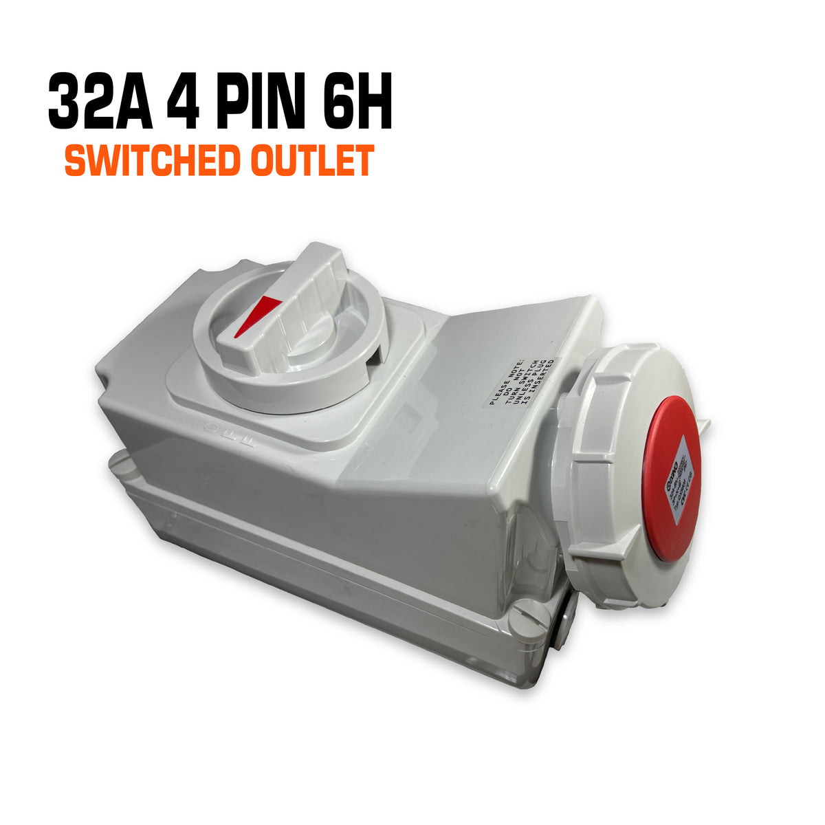 QIXING IP67 Interlocked Switched Socket Outlet - 32A 4 Pin QX5605 ...