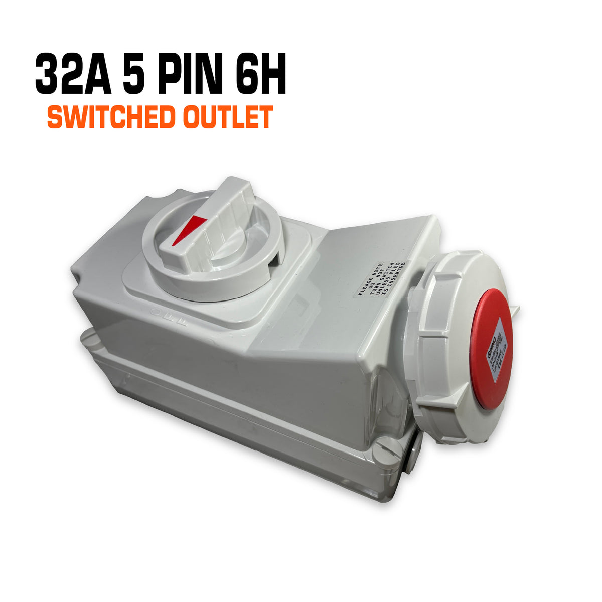 QIXING IP67 Interlocked Switched Socket Outlet - 32A 5 Pin QX5608 ...