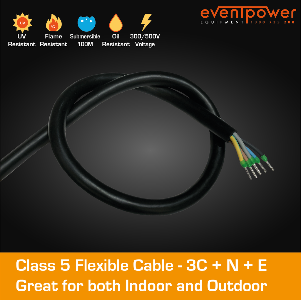 32A 3 Phase 5 Pin Extension Lead (10M) – EVENTPOWER EQUIPMENT