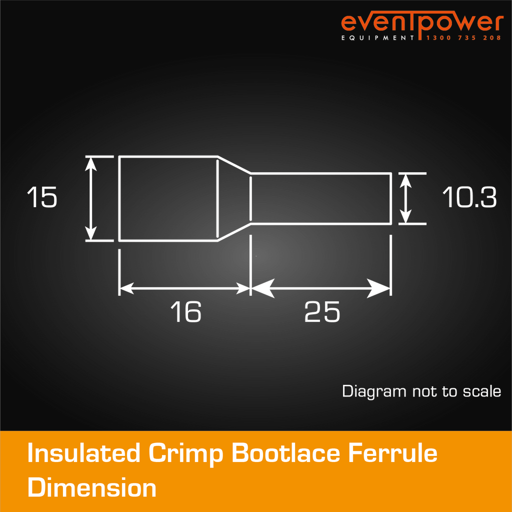 50mm Bootlace Blue 25mm ferrule 10pk – EVENTPOWER EQUIPMENT
