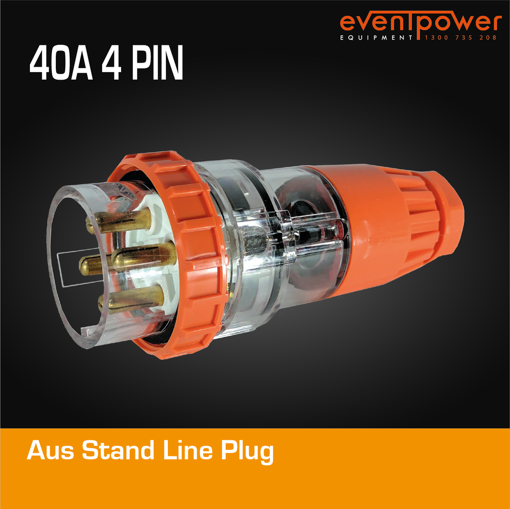 Aus Stand Line Plug 40A 4 PIN – EVENTPOWER EQUIPMENT