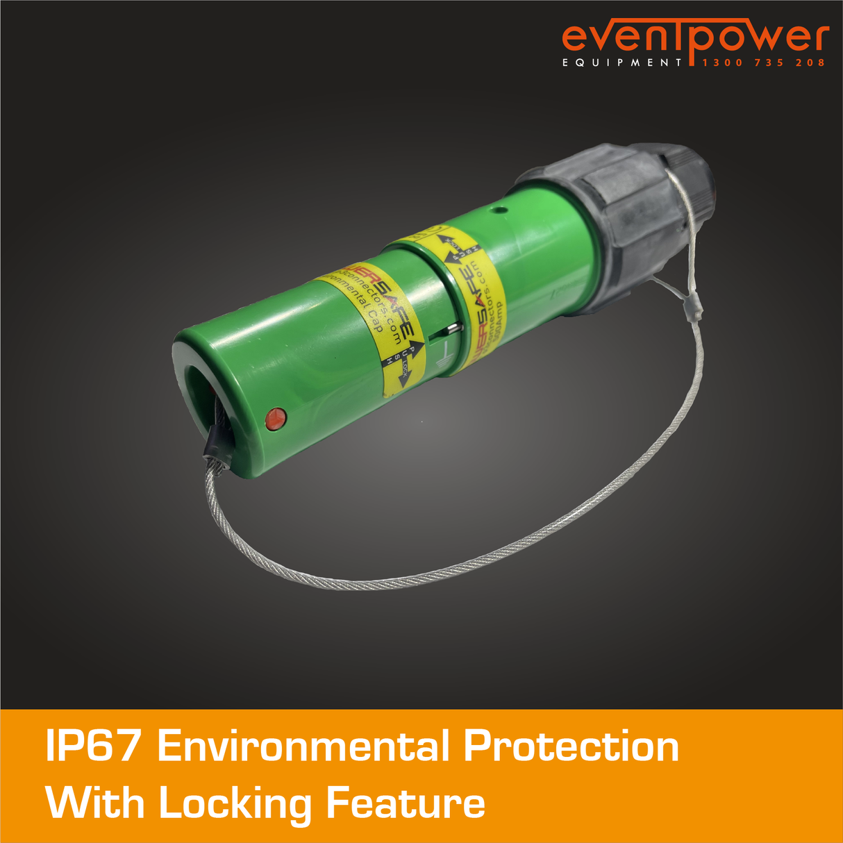 POWERSAFE Line Drain Green IP67 Enviromental Cap – EVENTPOWER EQUIPMENT