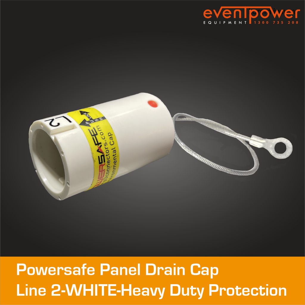 Powersafe Panel Drain White IP67 Environmental Cap – EVENTPOWER EQUIPMENT