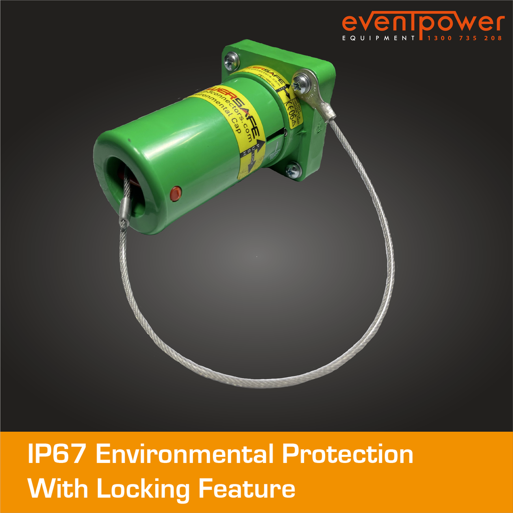 Powersafe Panel Drain Green IP67 Environmental Cap – EVENTPOWER EQUIPMENT