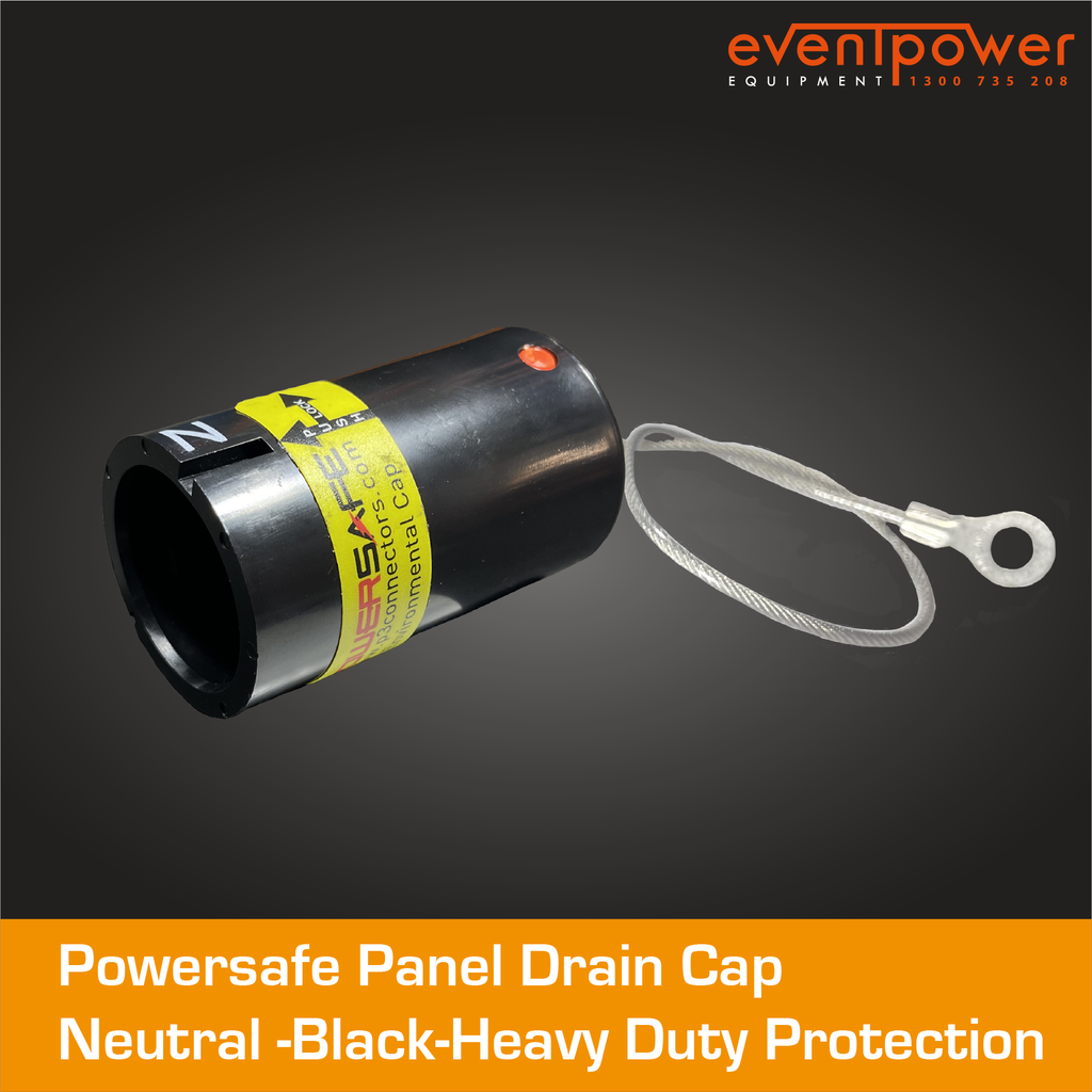POWERSAFE Panel Drain Black IP67 Environmental Cap – EVENTPOWER EQUIPMENT