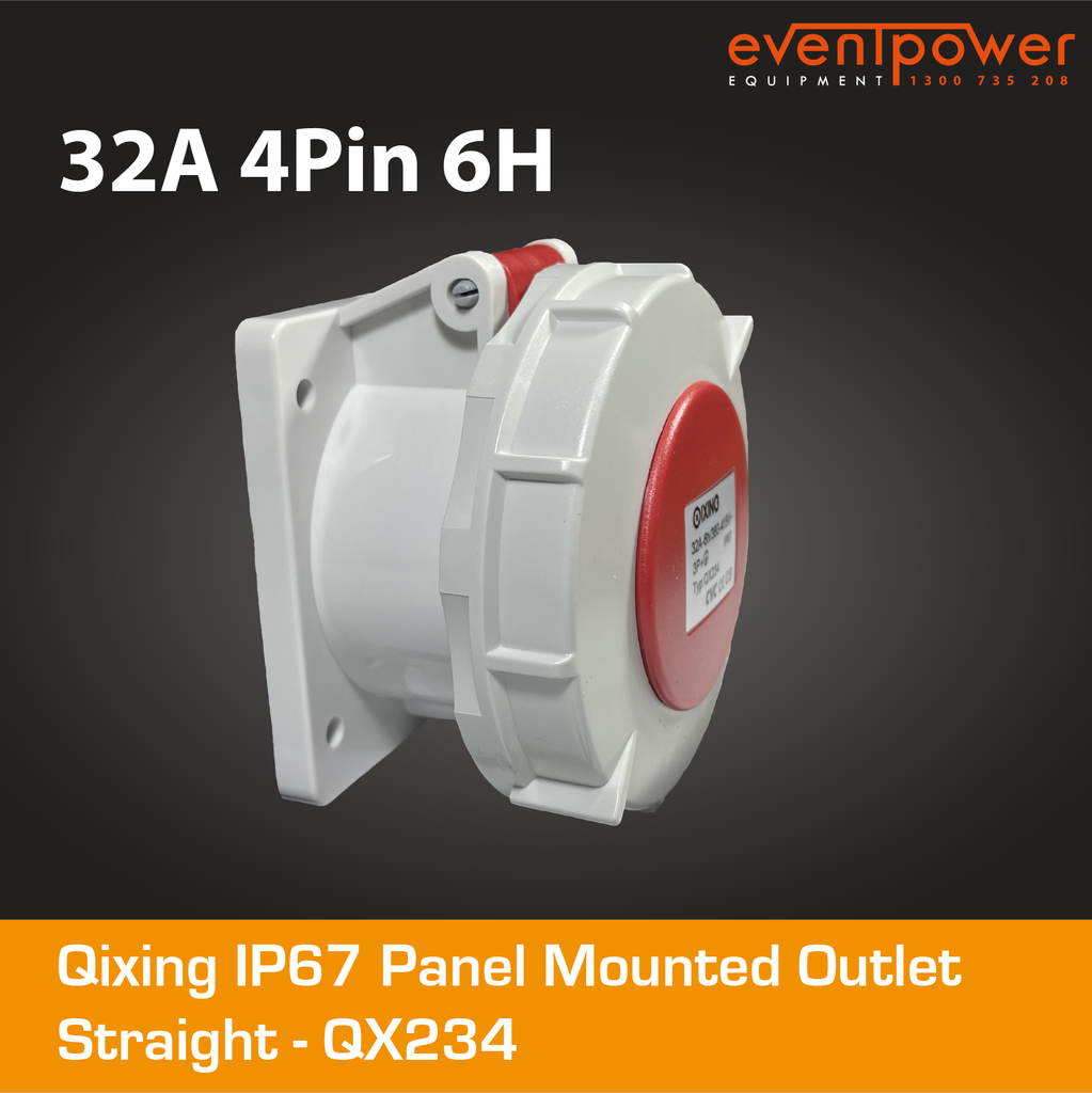 Qixing IP67 Panel Outlet Straight - 32A 4Pin QX234 – EVENTPOWER EQUIPMENT